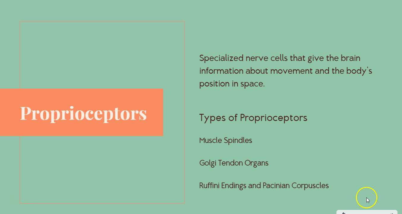 proprioceptors