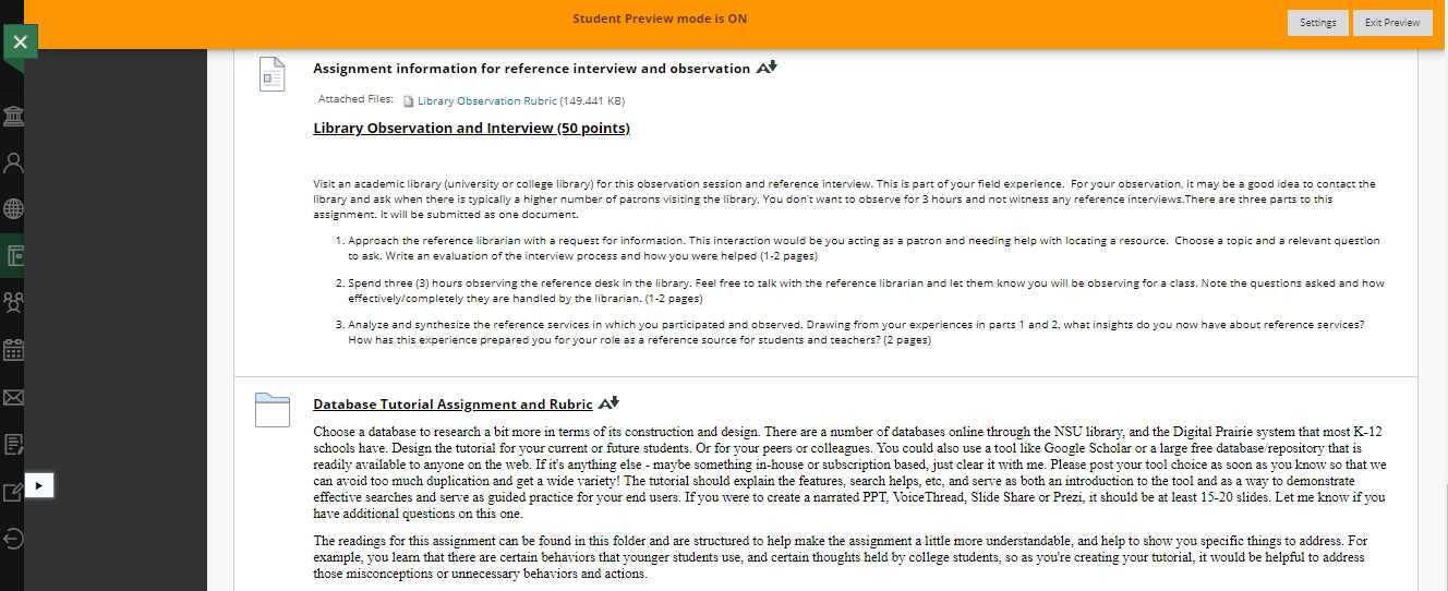 Database Tutorial Directions