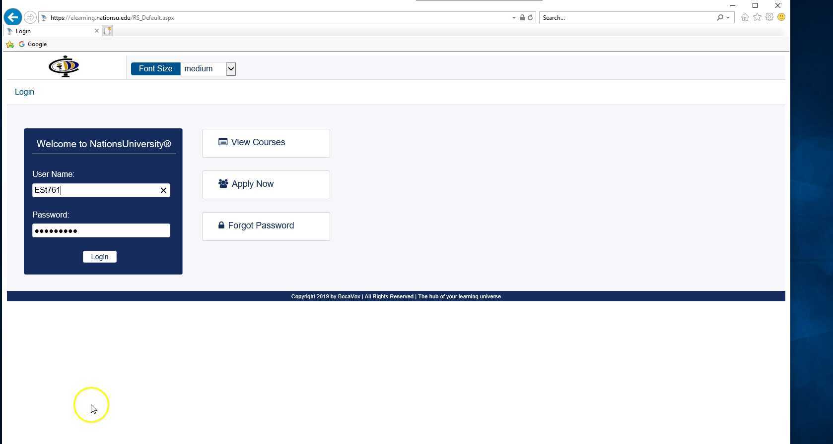 Introduction to navigate the Student Information Services Page 4-24-19