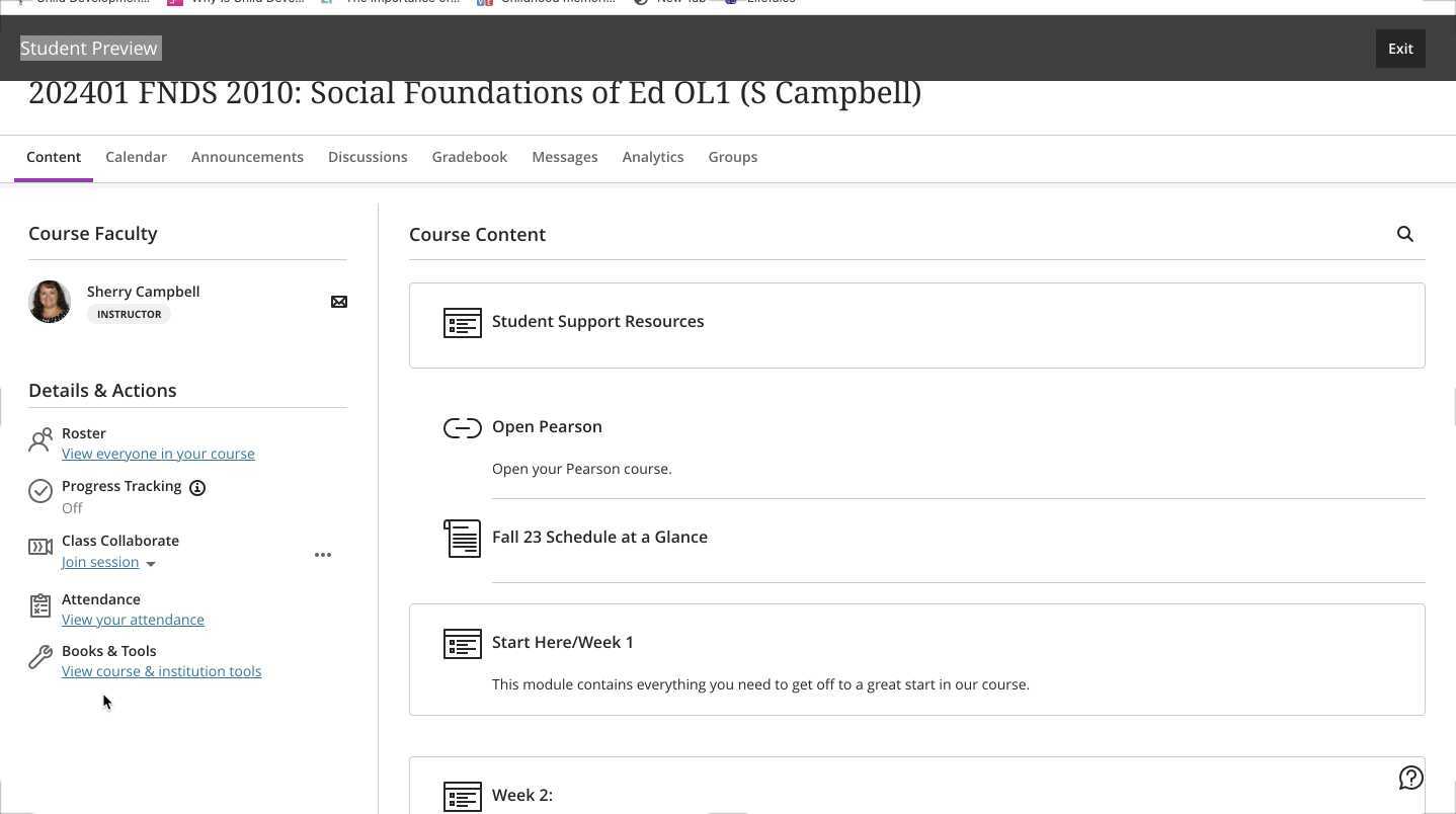 Week 2 Background Clearance/Field Experience
