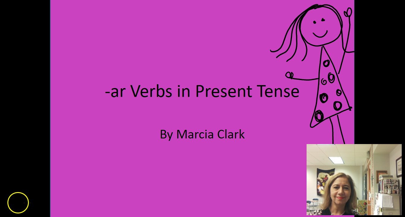 -ar verbs in present tense conjugations with Mrs. Clark
