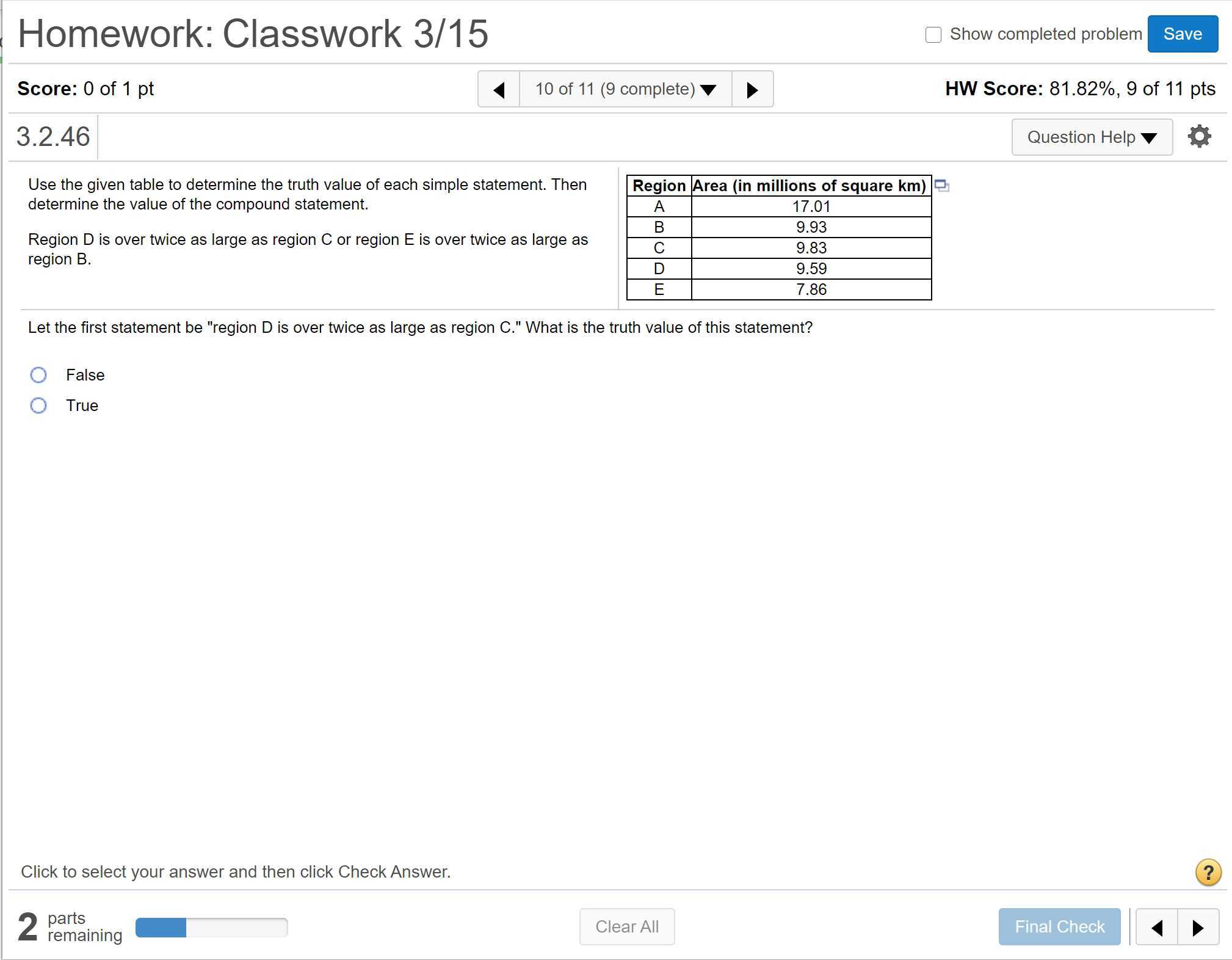 Classwork 3/15 (Part 2)