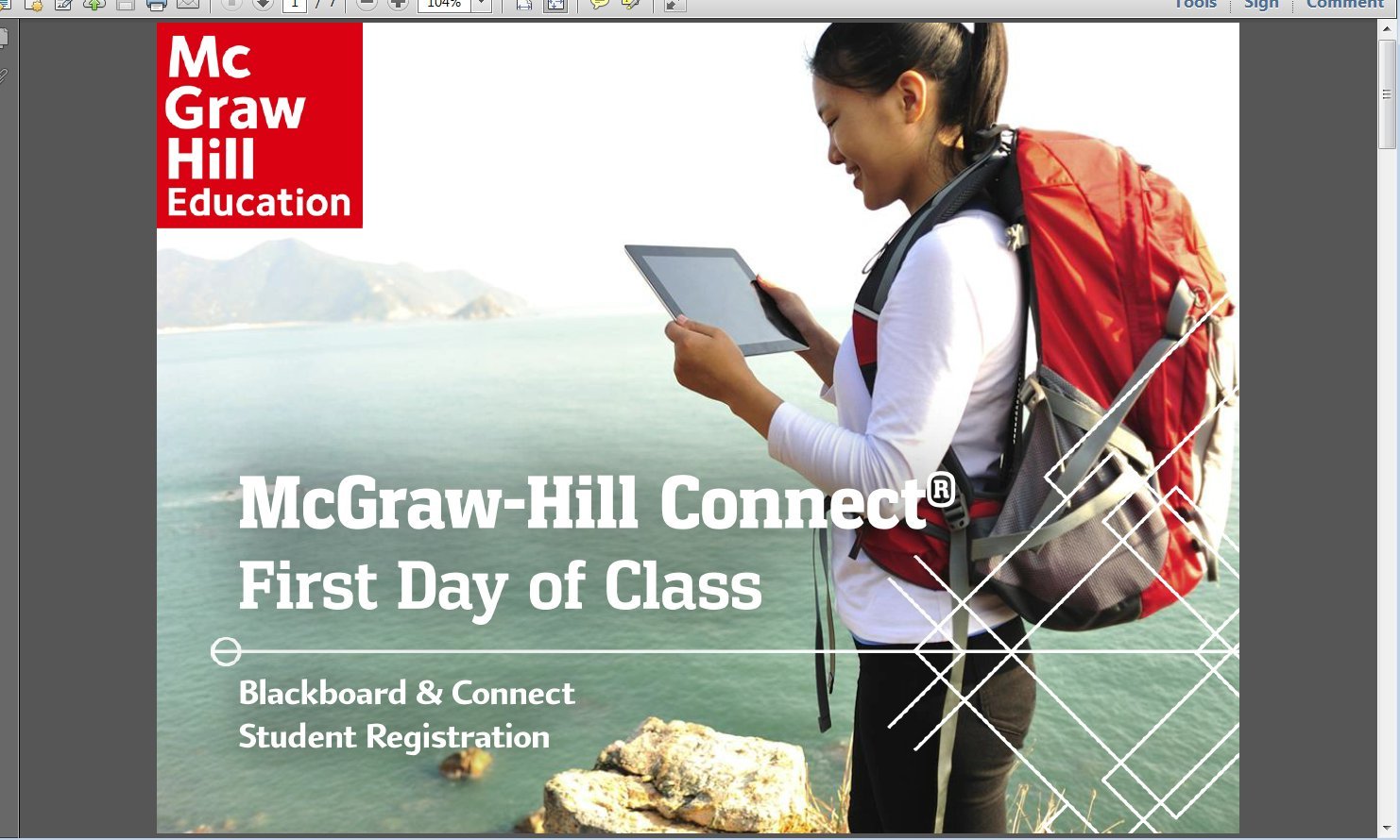 Connect Registration- Blackboard or URL
