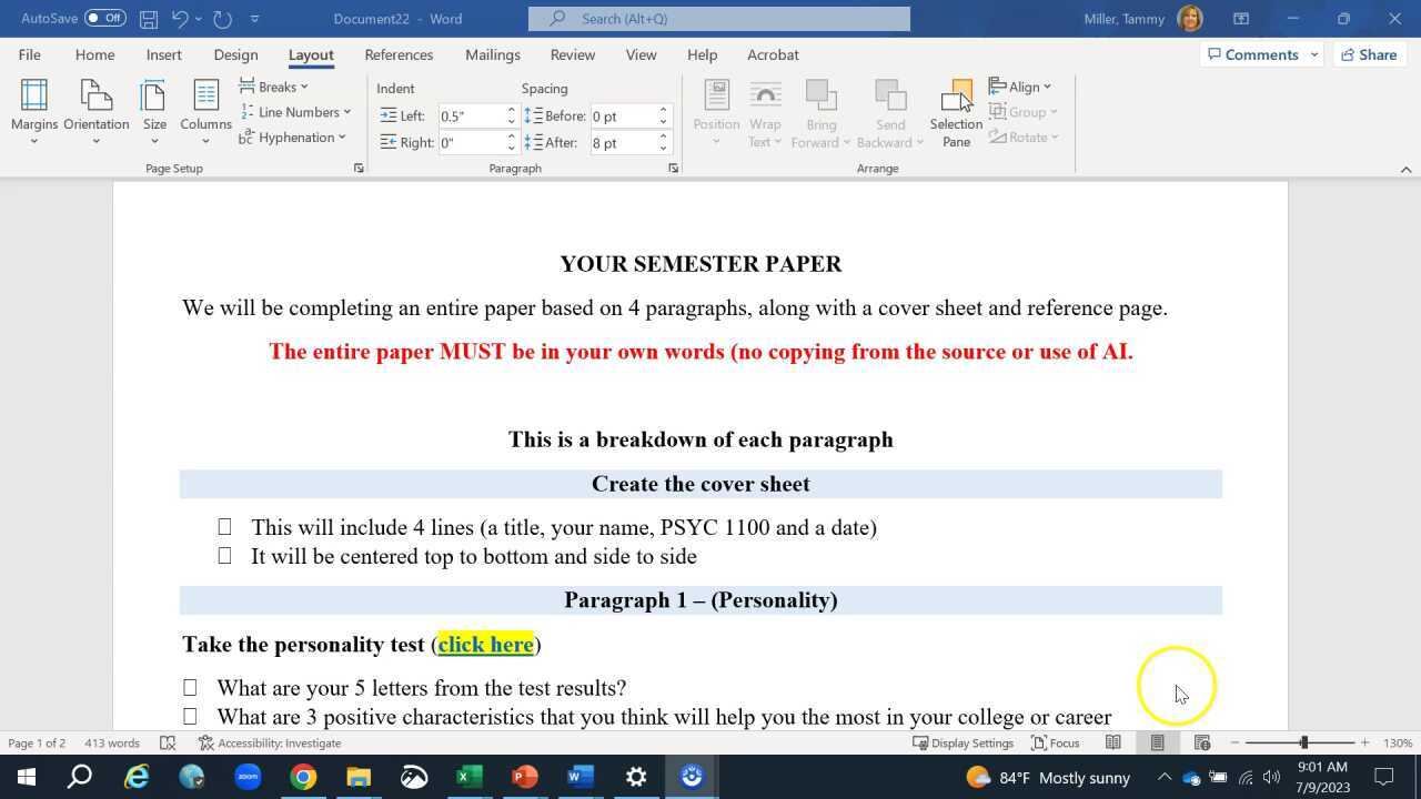 Cover Sheet and Paragraph 1