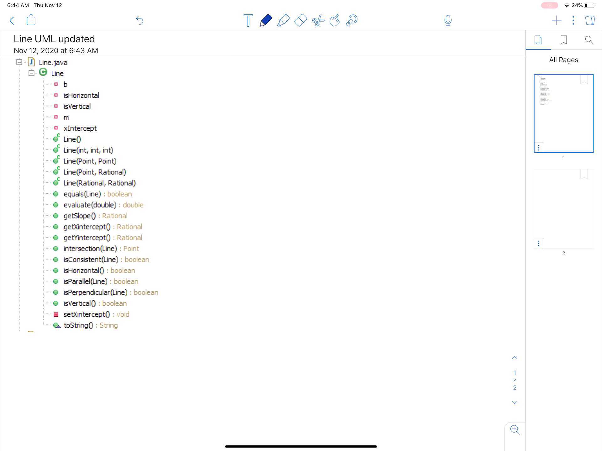 Line Class Constructors 1