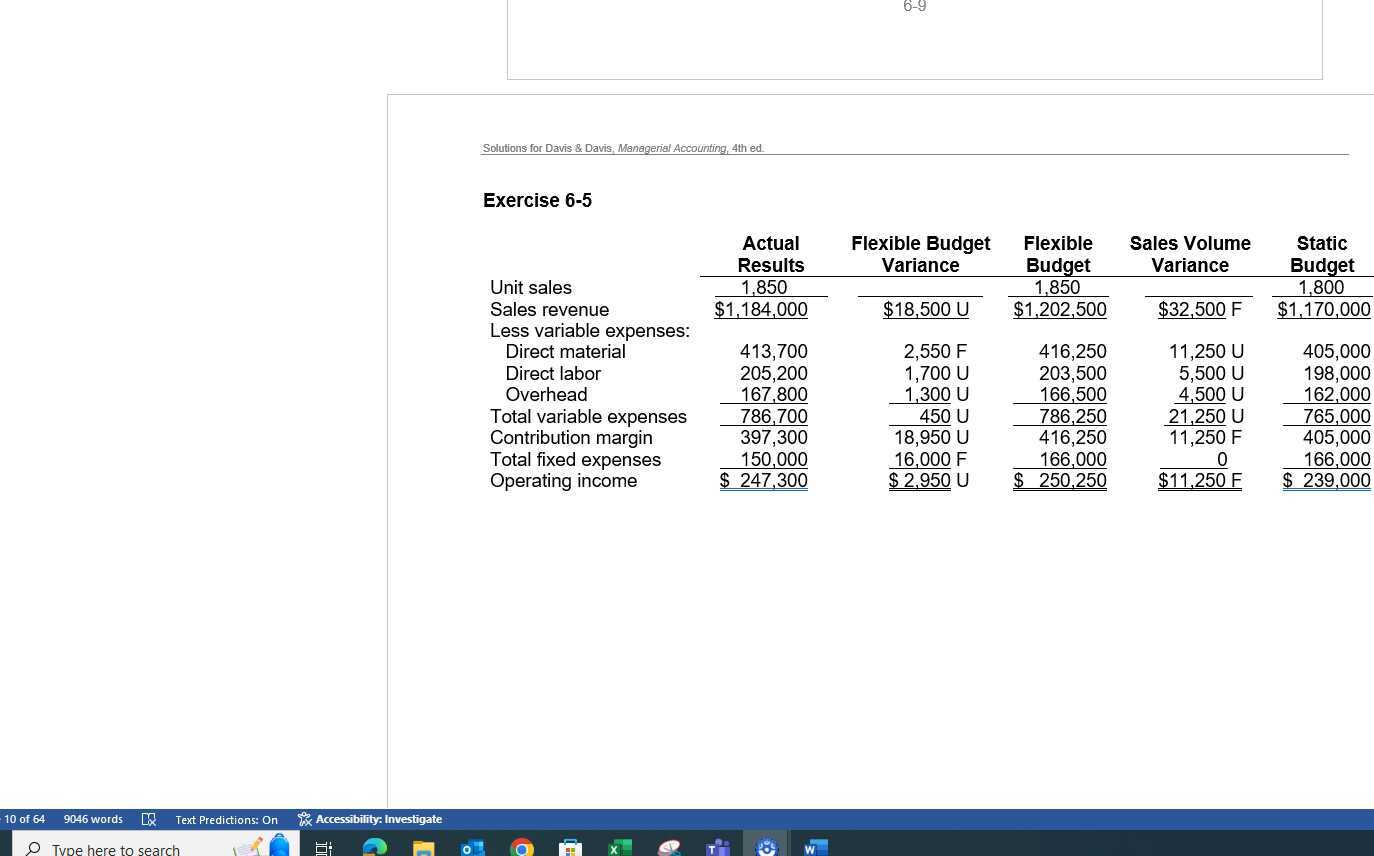BU 326 Chapter 6 Problem 1 6.5