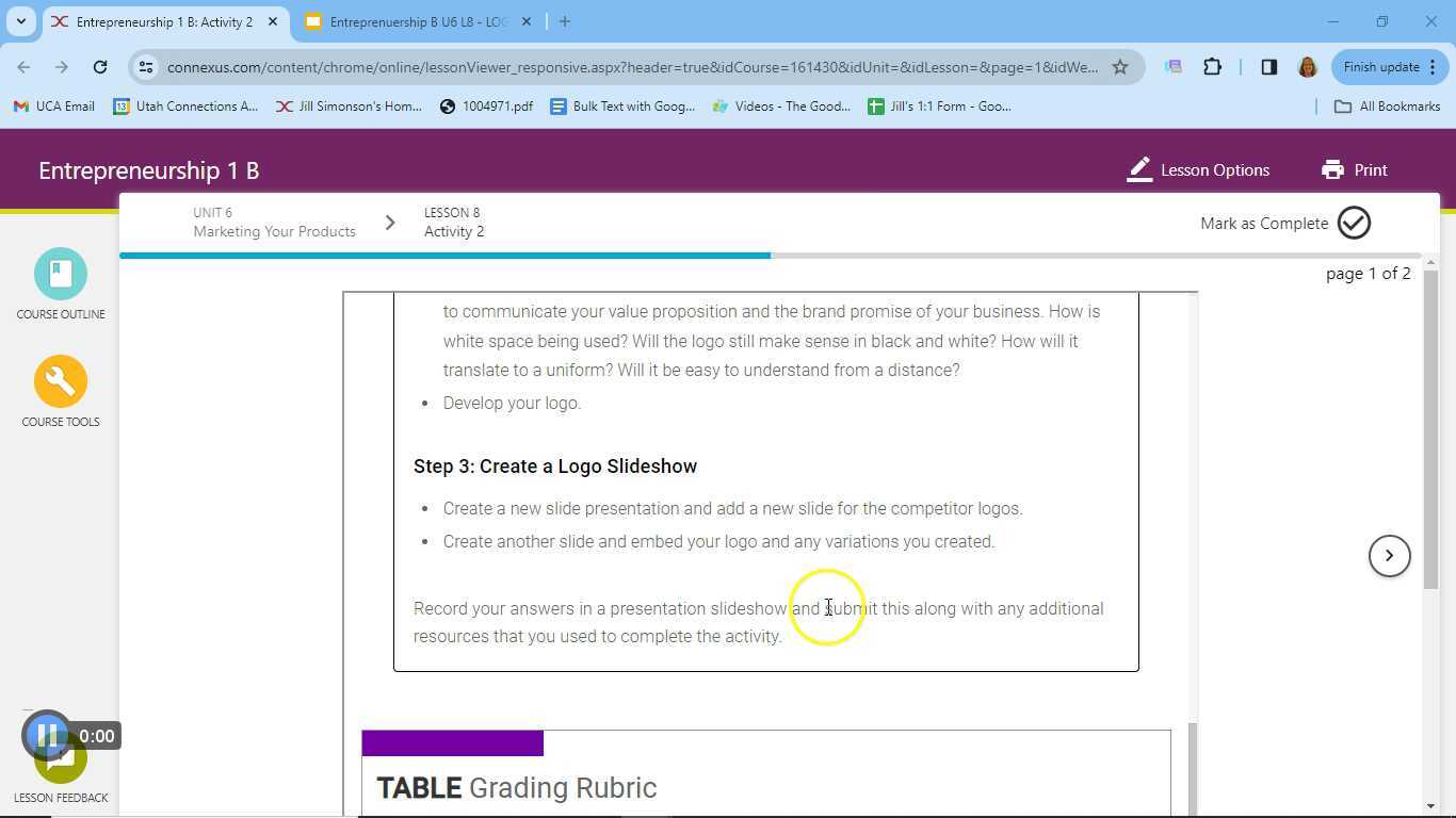 Entrepreneurship B: U6 L8 - LOGO