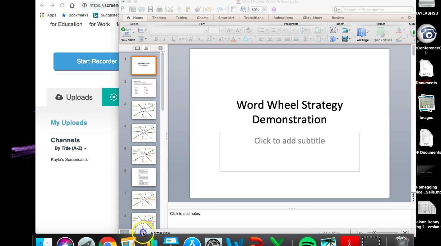Word Wheel Demonstration