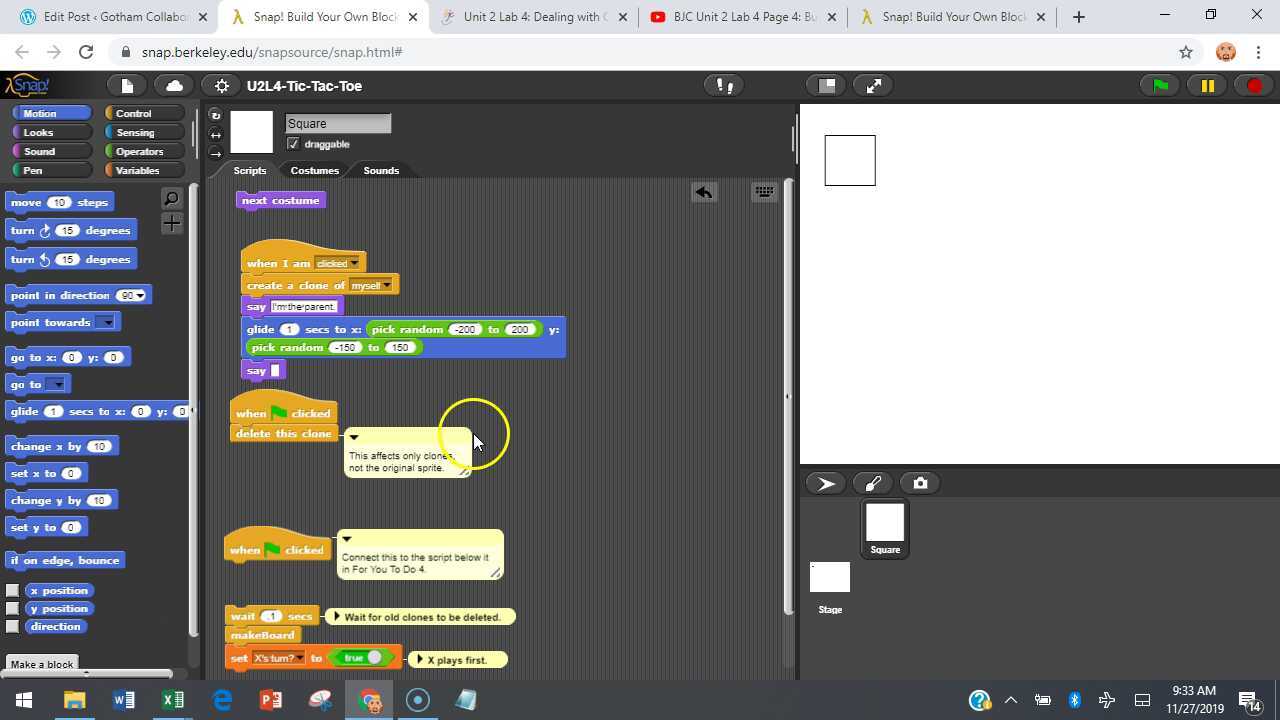 remove script of when clicked