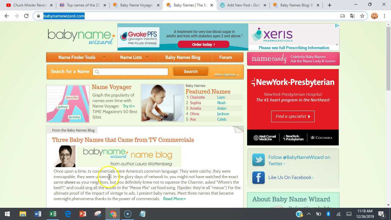 baby name popularity over the years