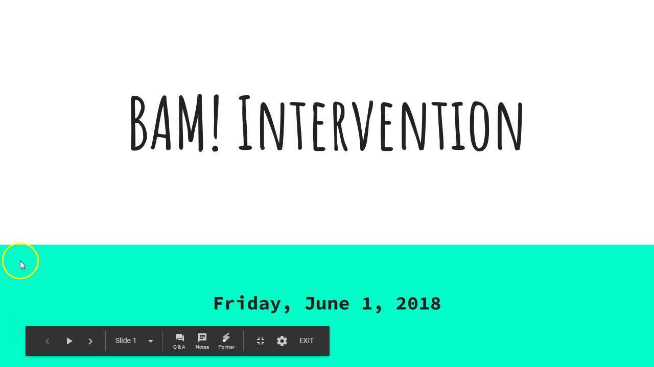 BAM! Directions 6/1/18