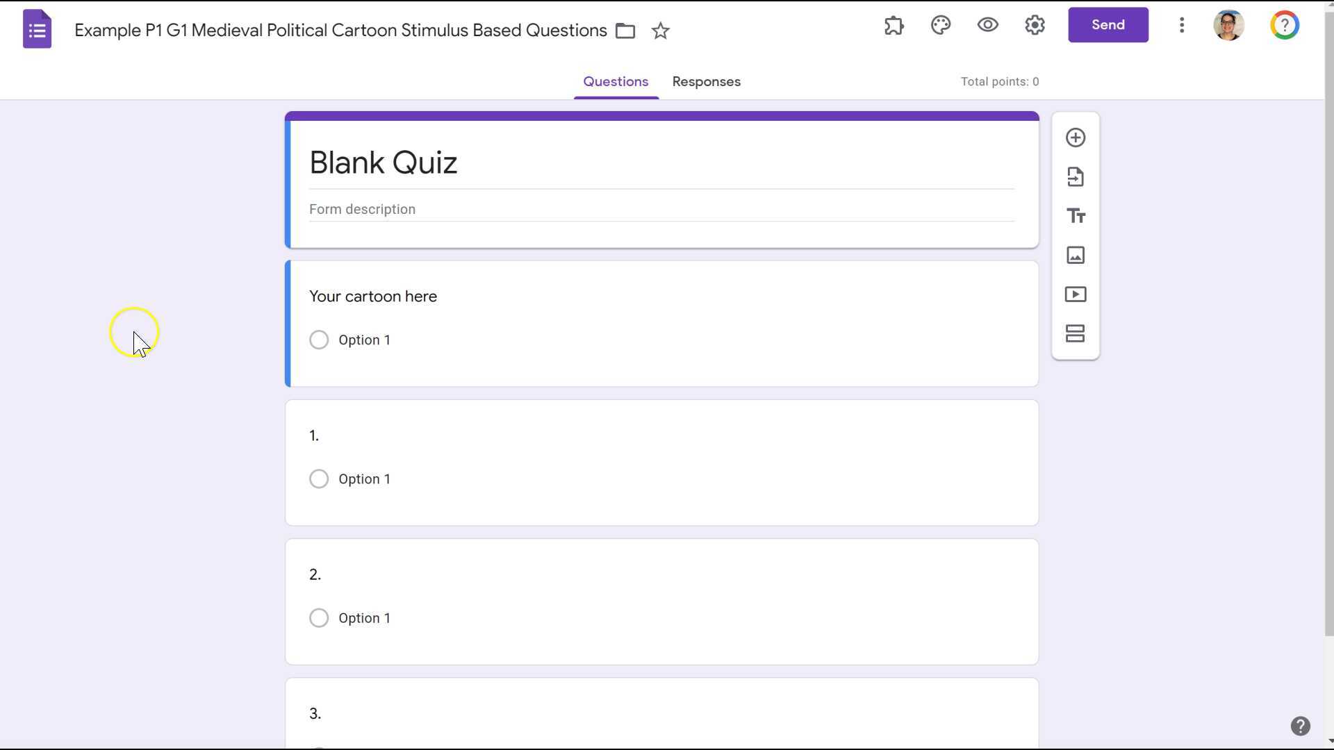 Adding an image and setting an asnwer key in Gogle Forms