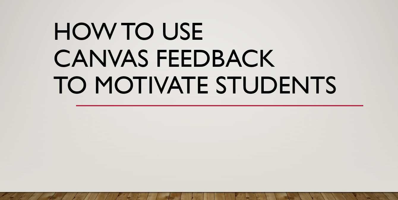 Feedback in Canvas