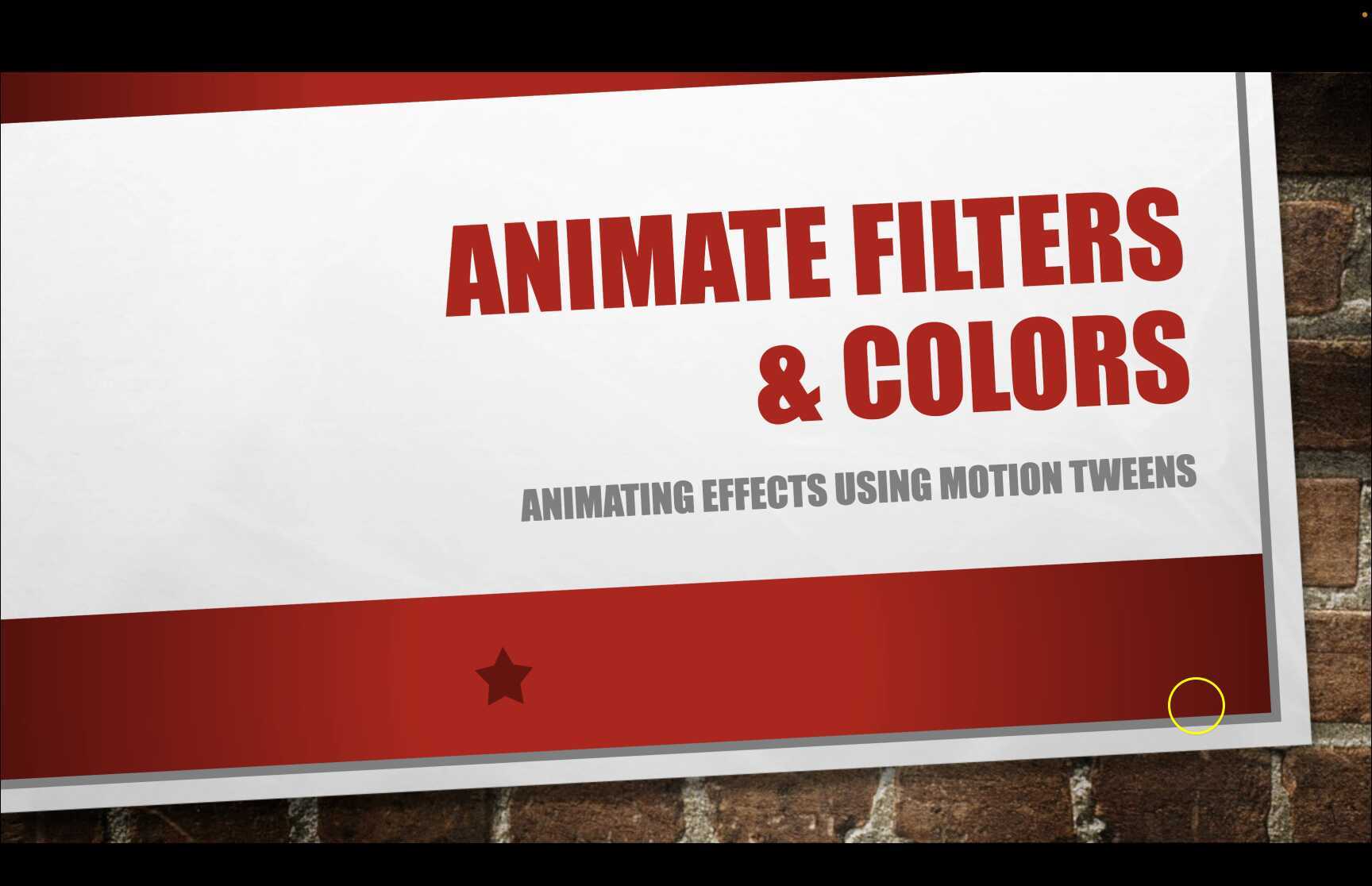 Animate Filters and Colours