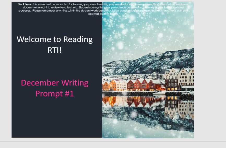 RTI Writing Prompt Lesson Template
