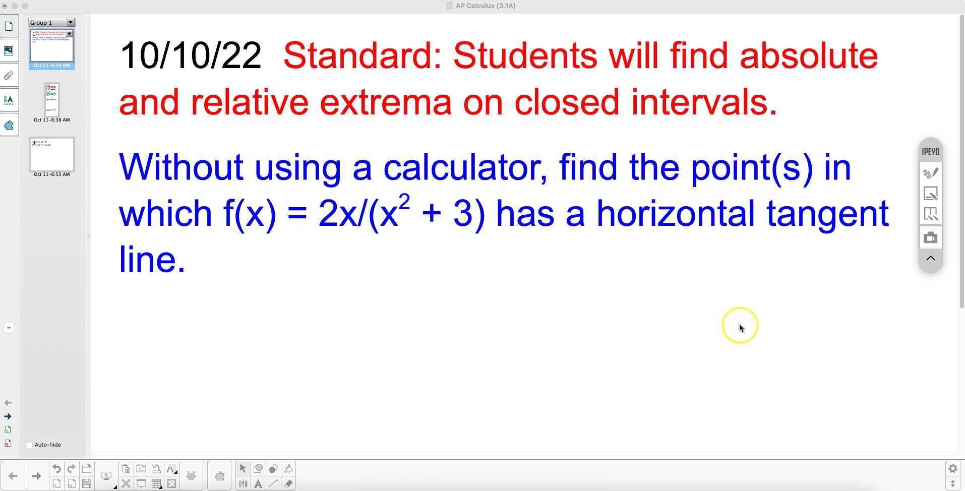 AP Calculus (3.1A) Lesson Video