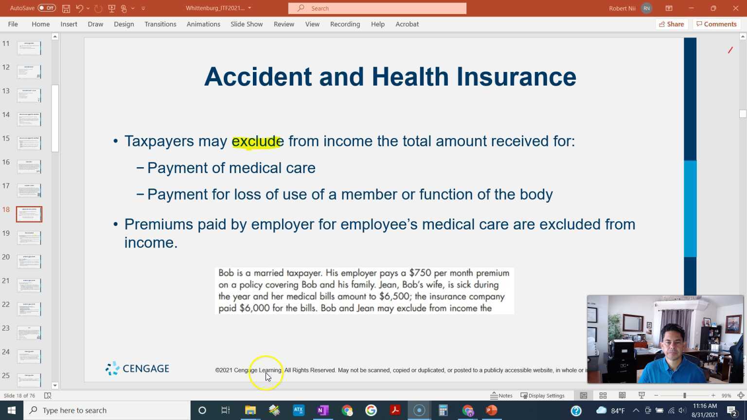 ACC 134 ACCIDENT AND HEALTH INSURANCE