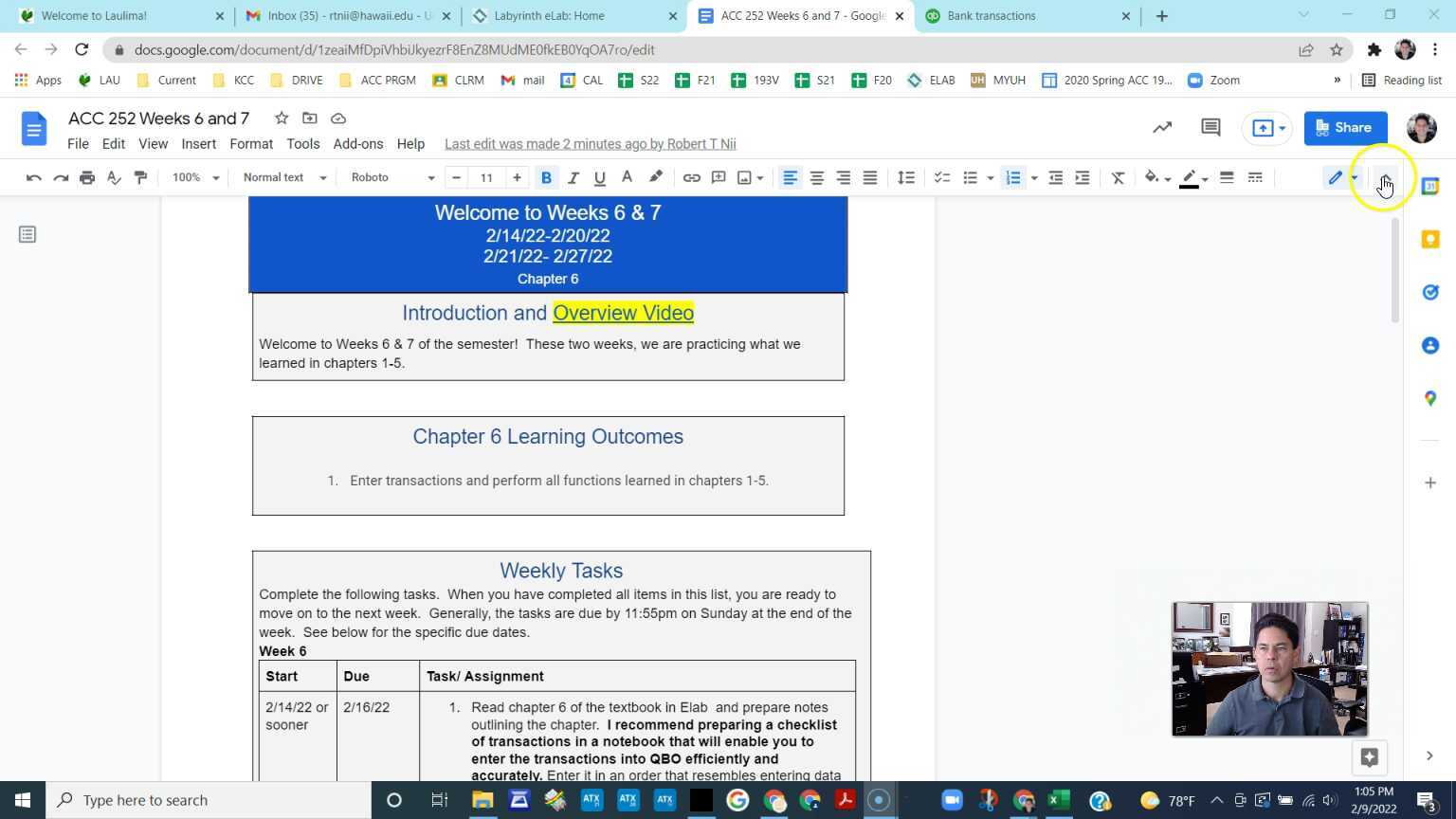 ACC 252 Ch 6 Overview