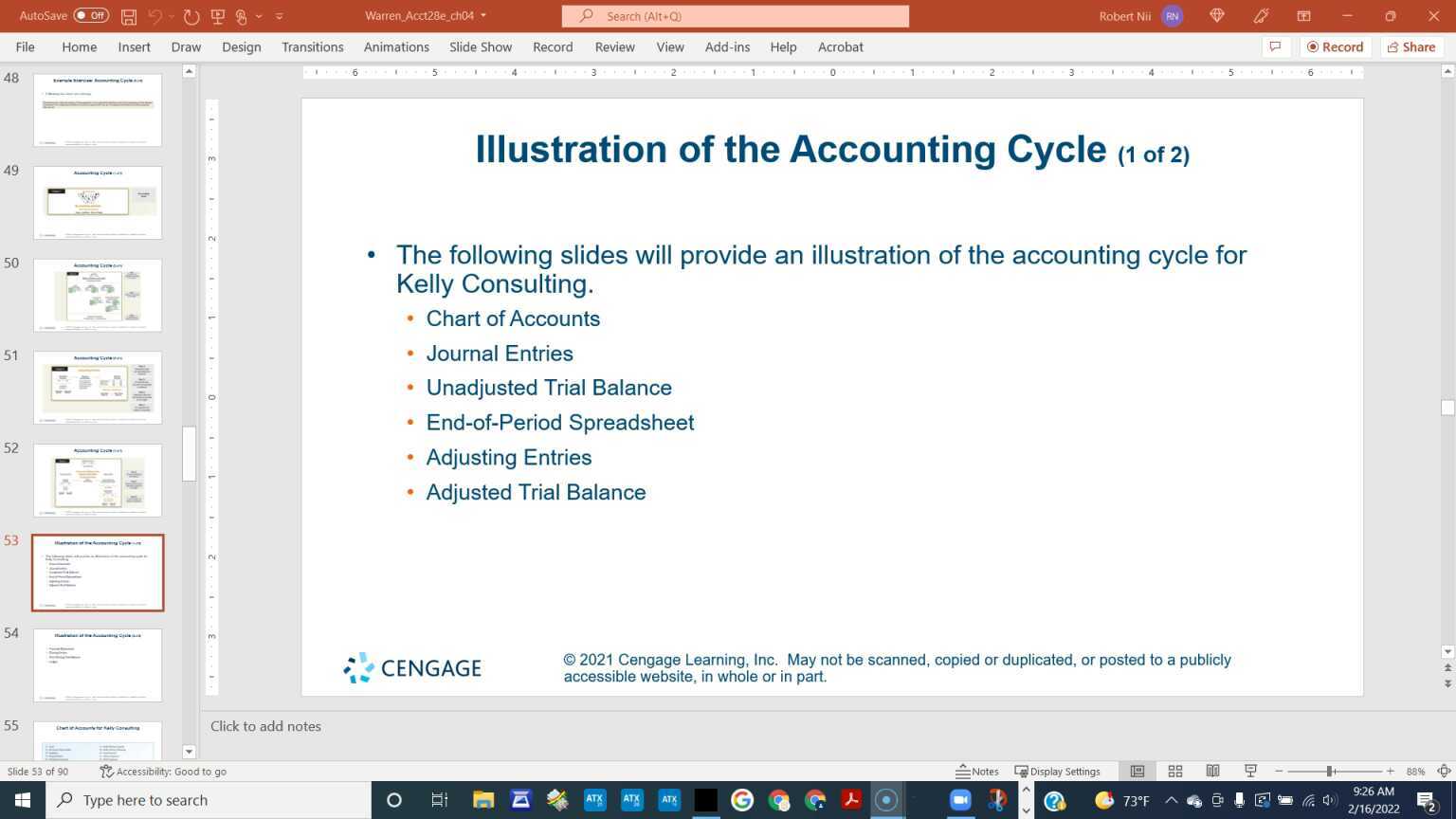 ACC 124 CH 4 Accounting Cycle Illustration