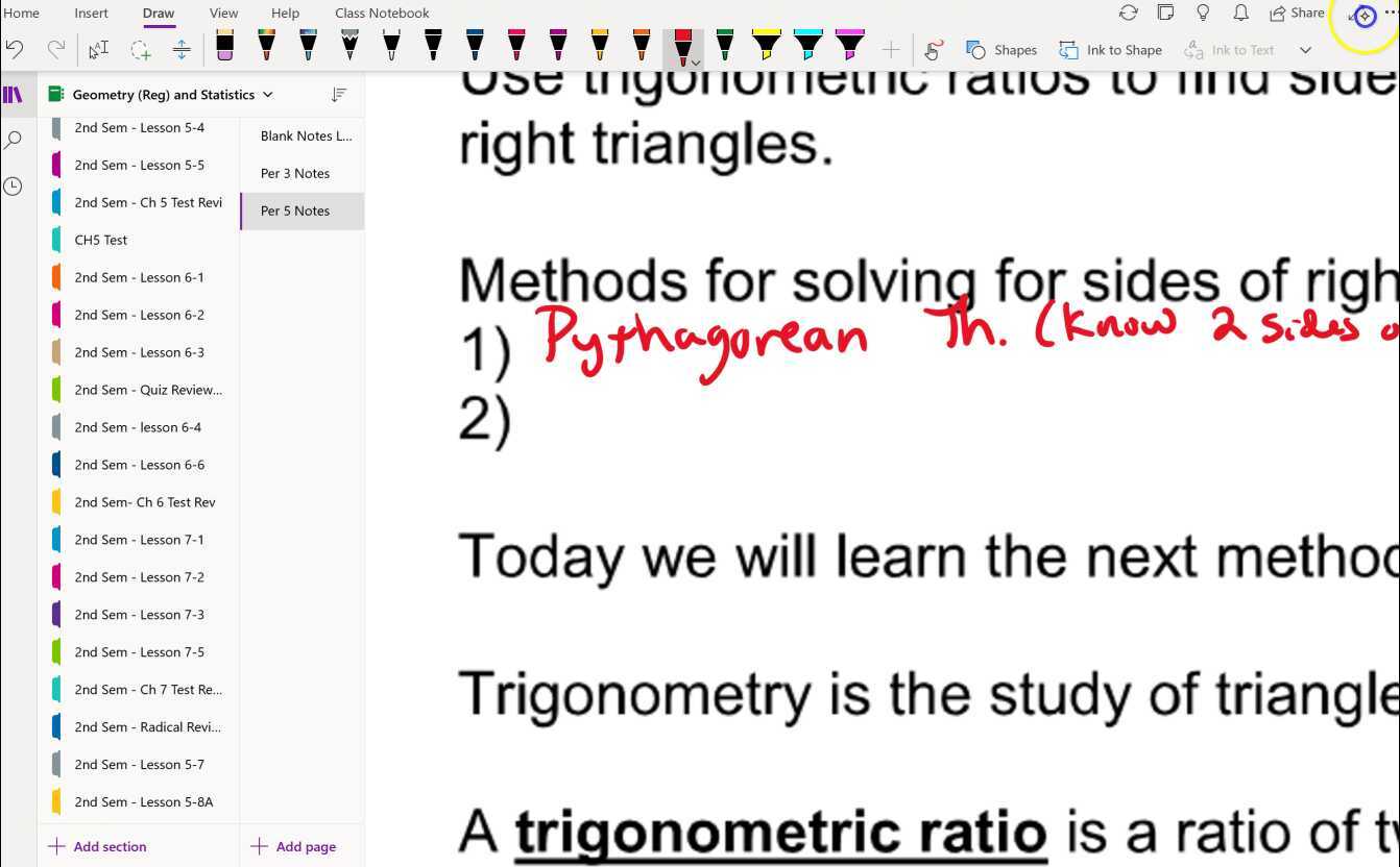Lesson 8-2 Geometry with Stats