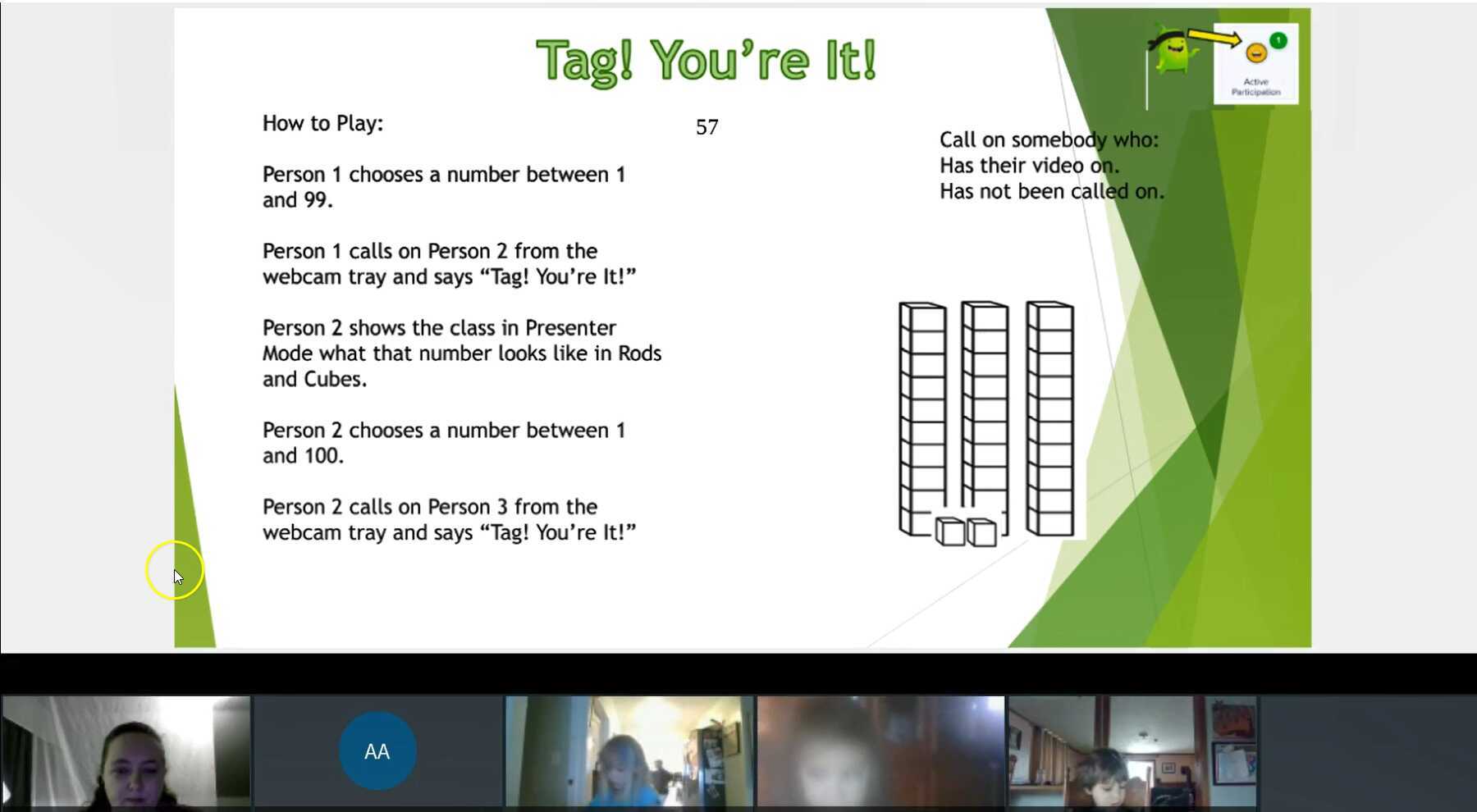 Tag! You're It! Math game