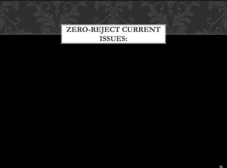 Zero Reject conclusion & ESSA