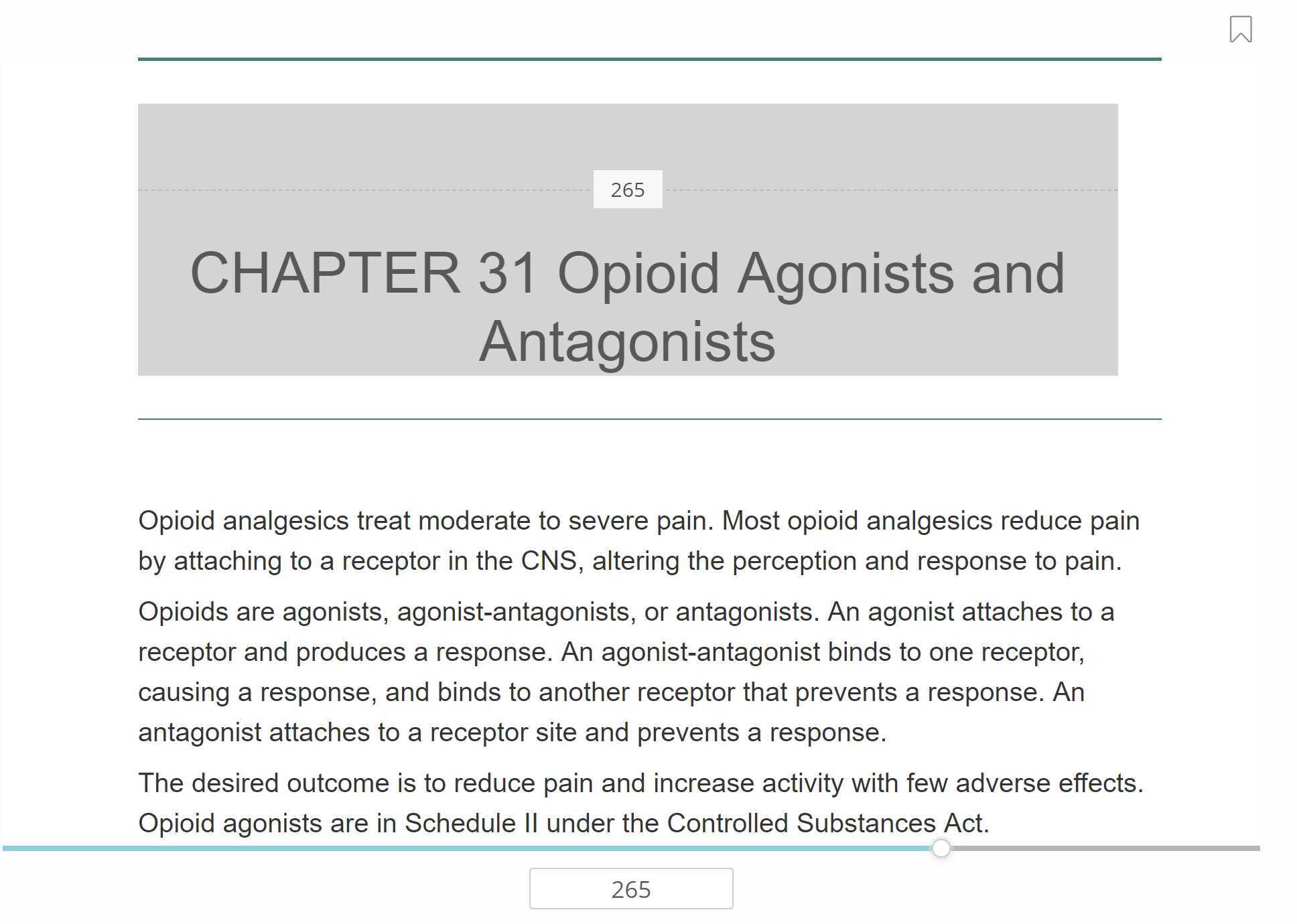 Chapter 31 Opioid Agonists and Antagonists