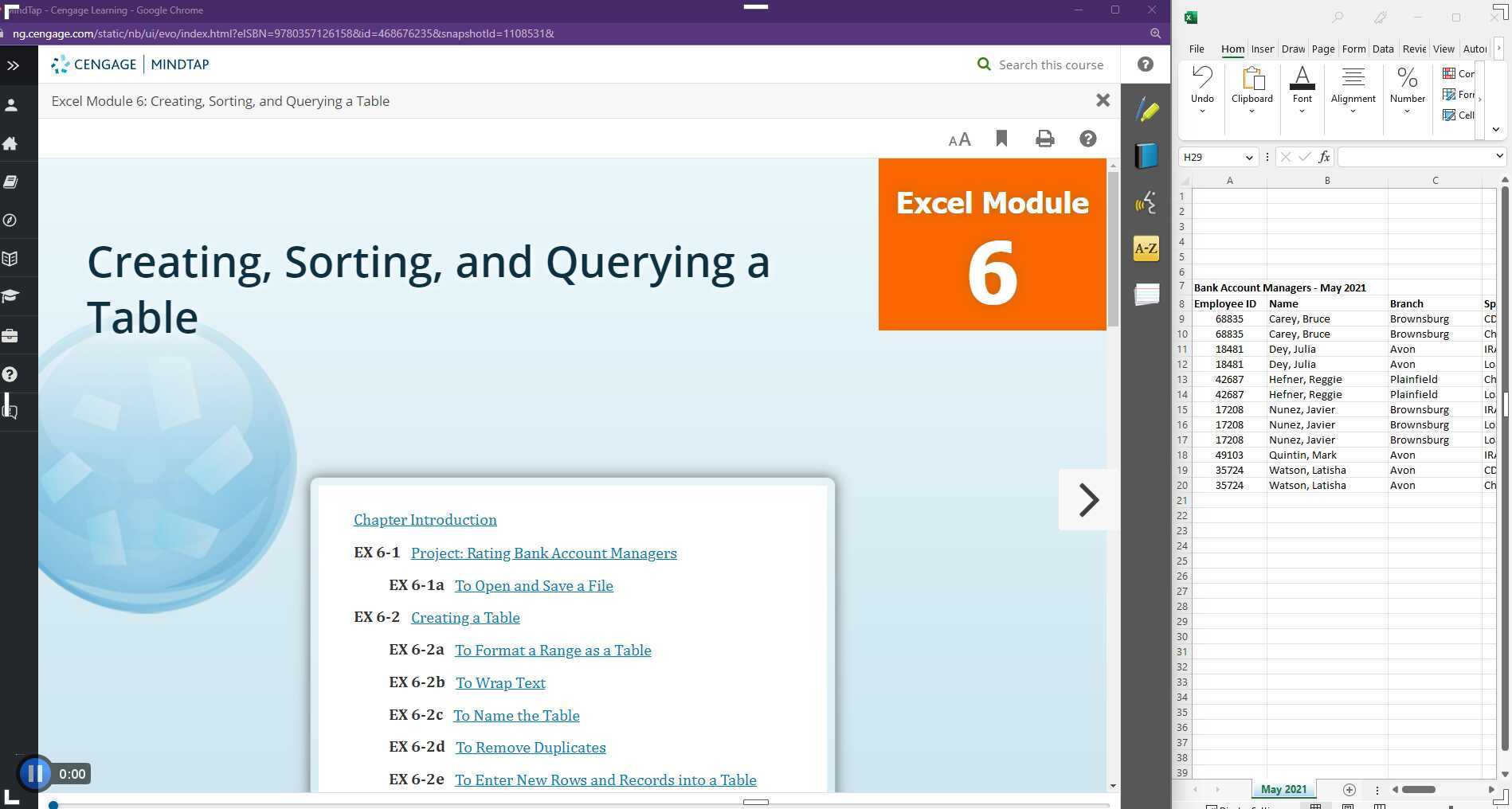 CSC116 Module6 Excel Video 1