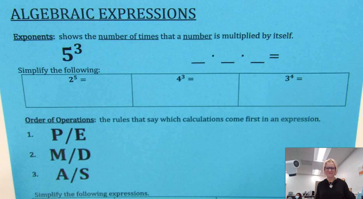 Algebraic Expressions Notes