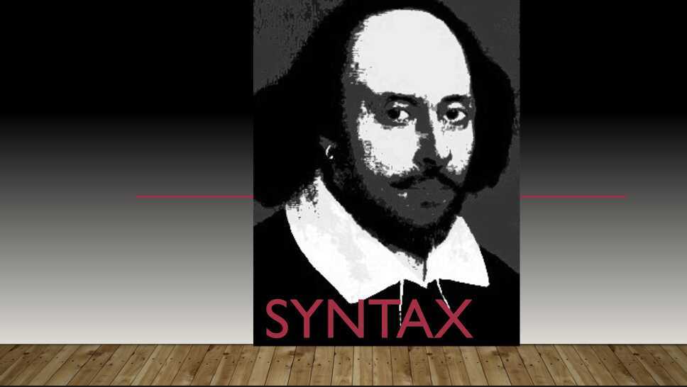 Intro lesson -Understanding Sytax