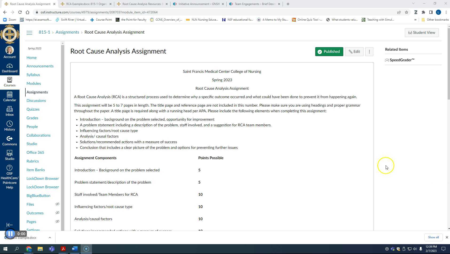 Root Cause Analysis 815