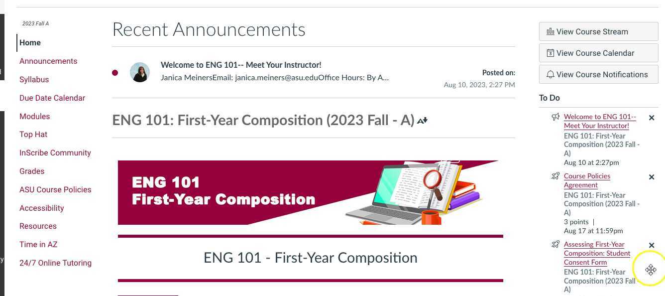 ASU ENG 101 Virtual Tour
