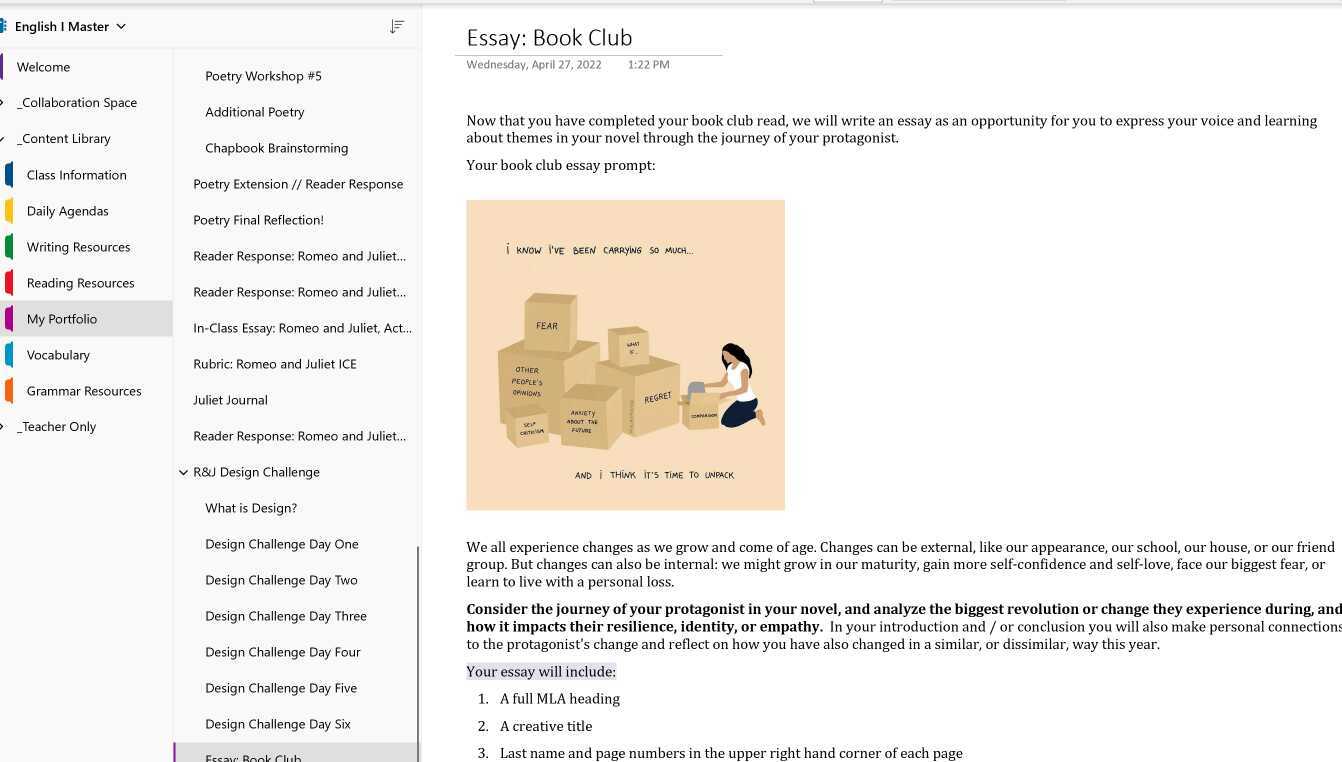 English I 3rd Period 4/29