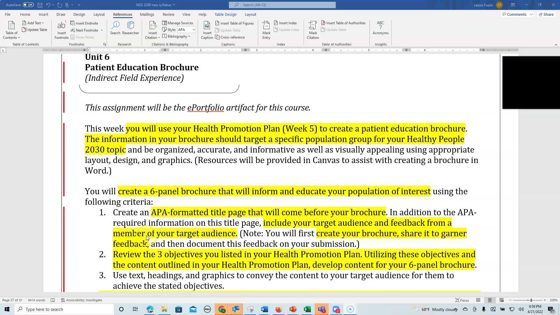 Assignment Tutorial on Creating a Patient Education Brochure NSG 3200 (2)