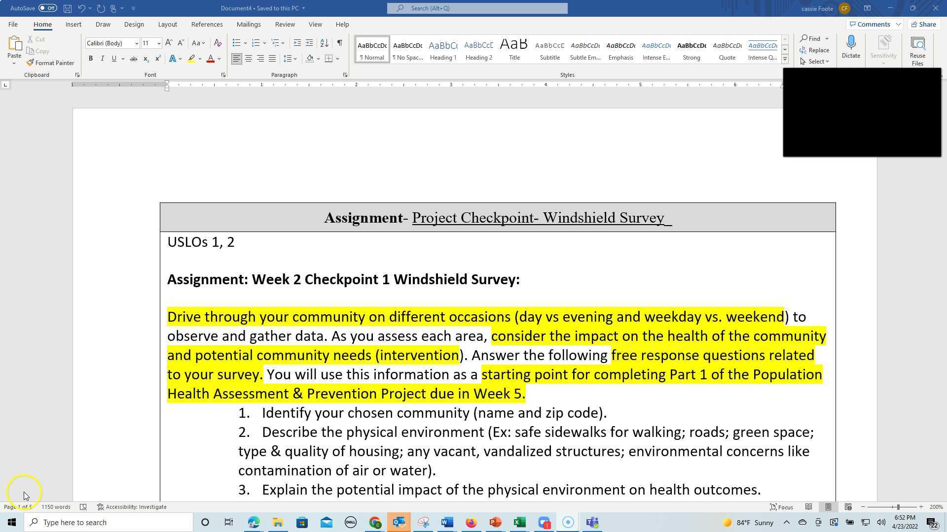 Checkpoint 1 Tutorial on Finding Defining your Community and Completing ...