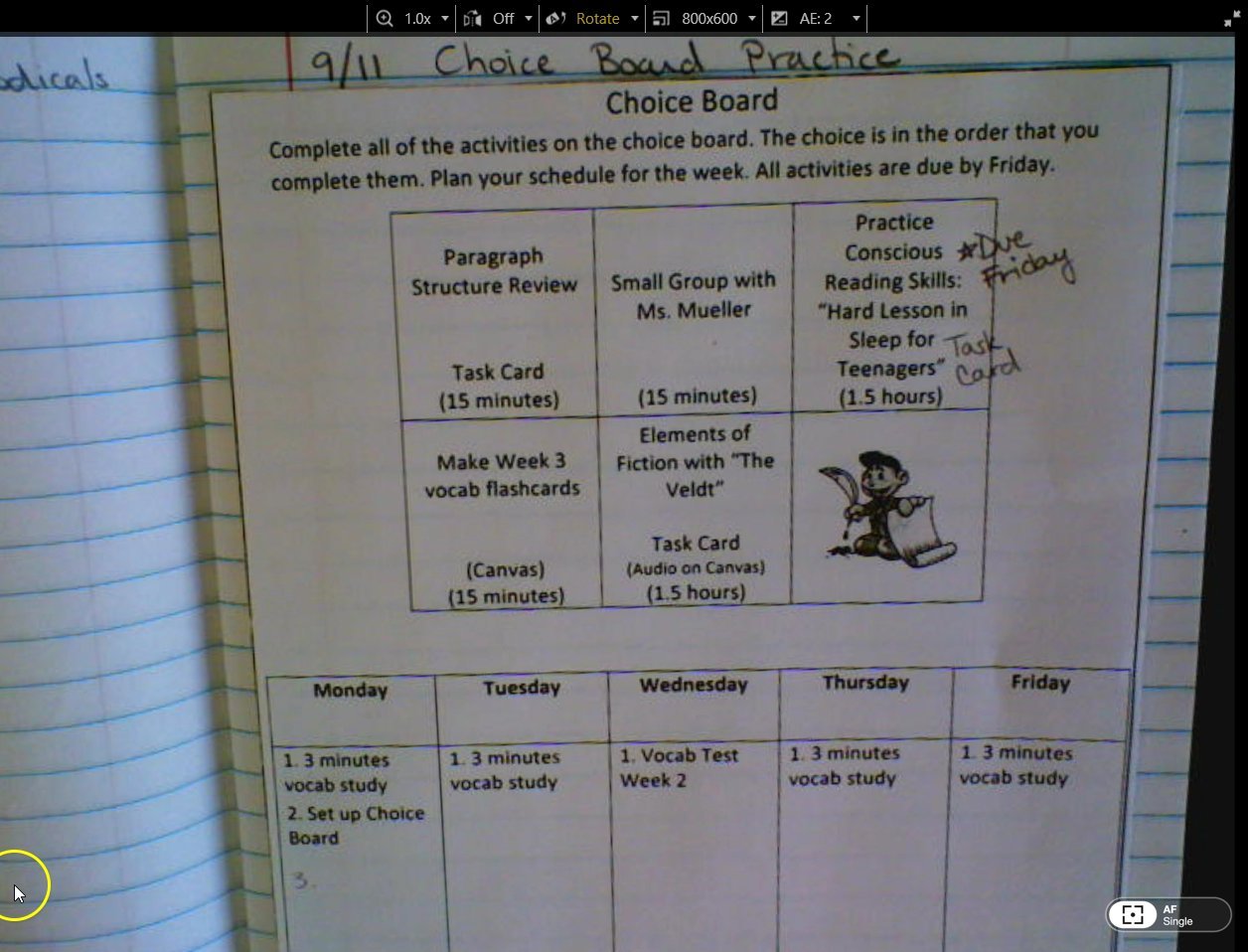 Practice Choice Board