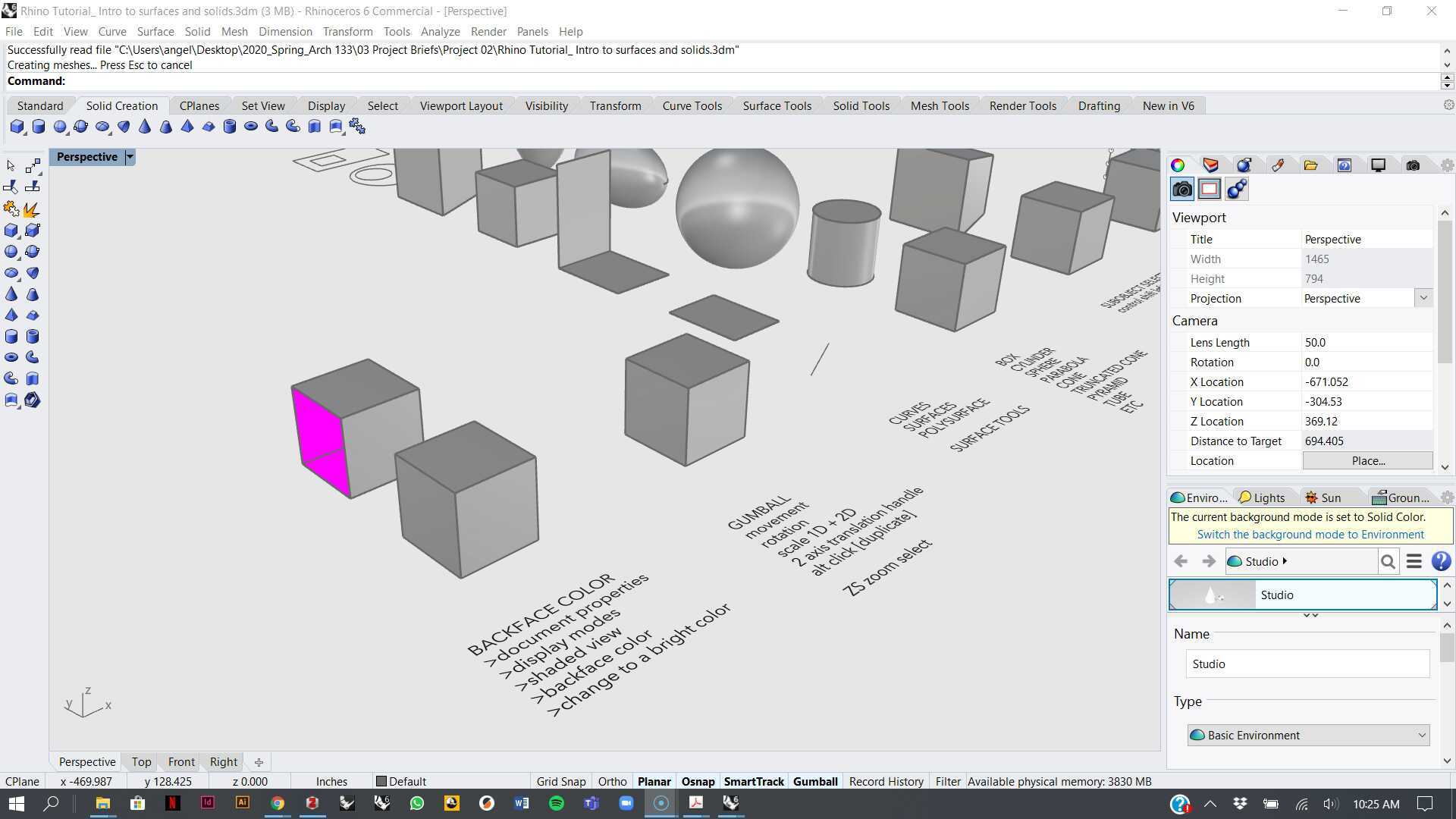 Rhino Tutorial_Introduction to surfaces and extrusions