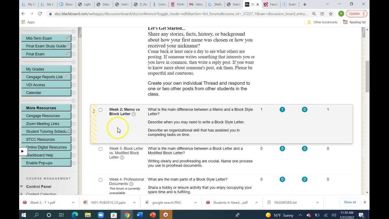 Document Formatting Discussion Board Week 2