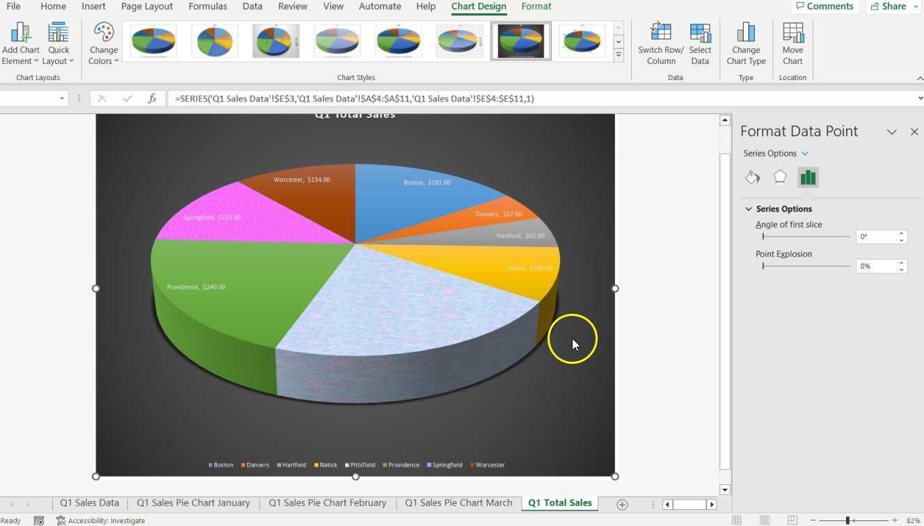 Creating Pie Charts Part 2