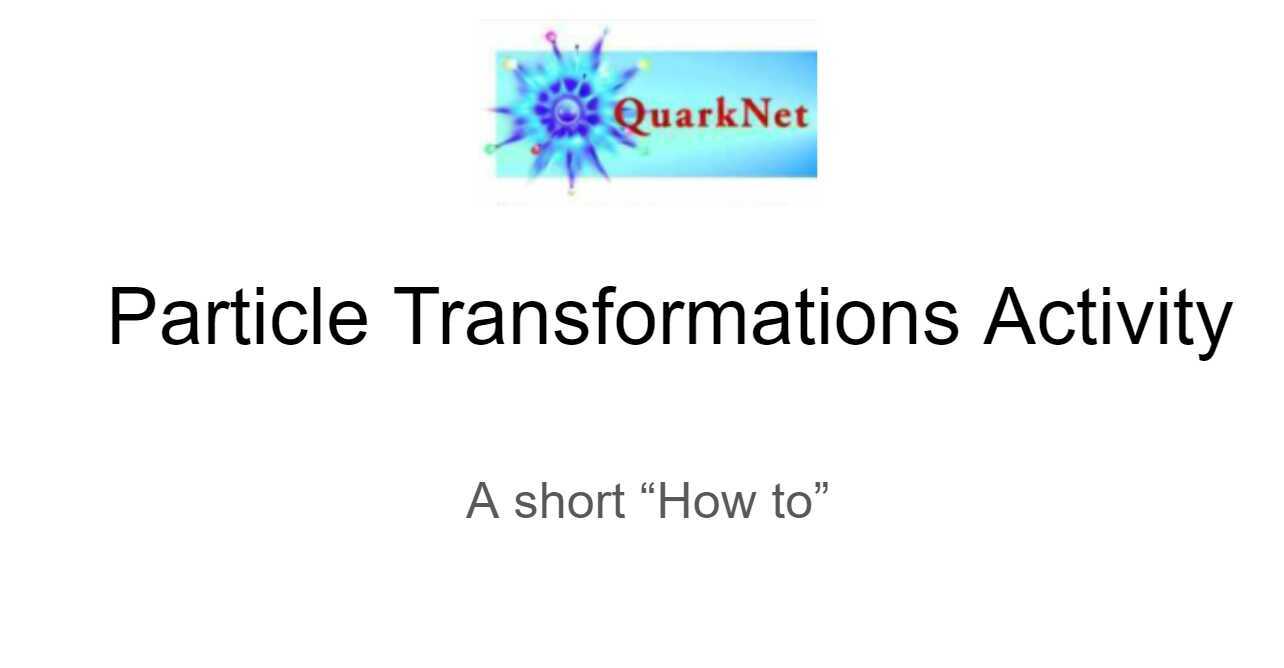 Particle Transformations