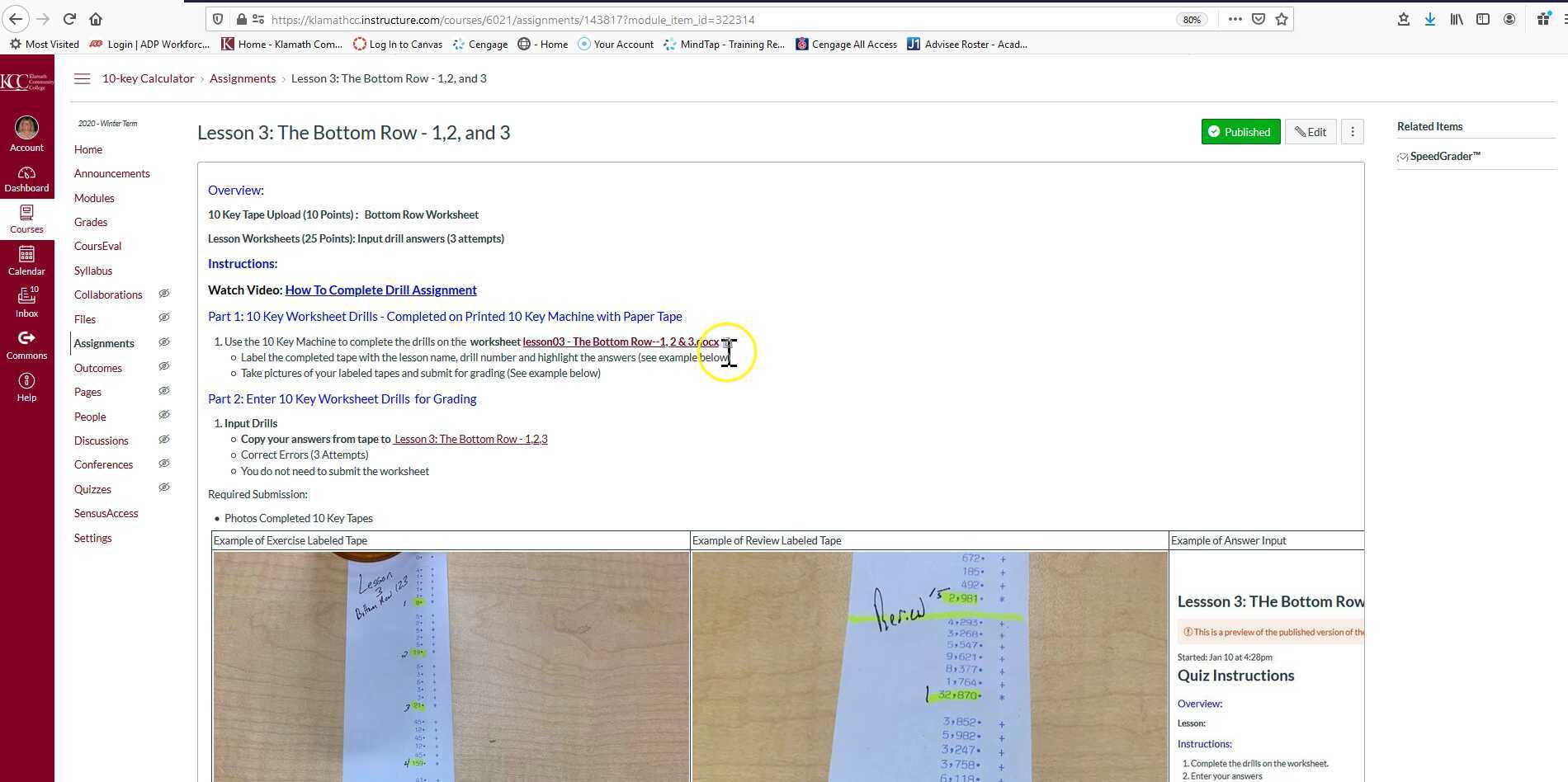 Completing 10 Key Lessons