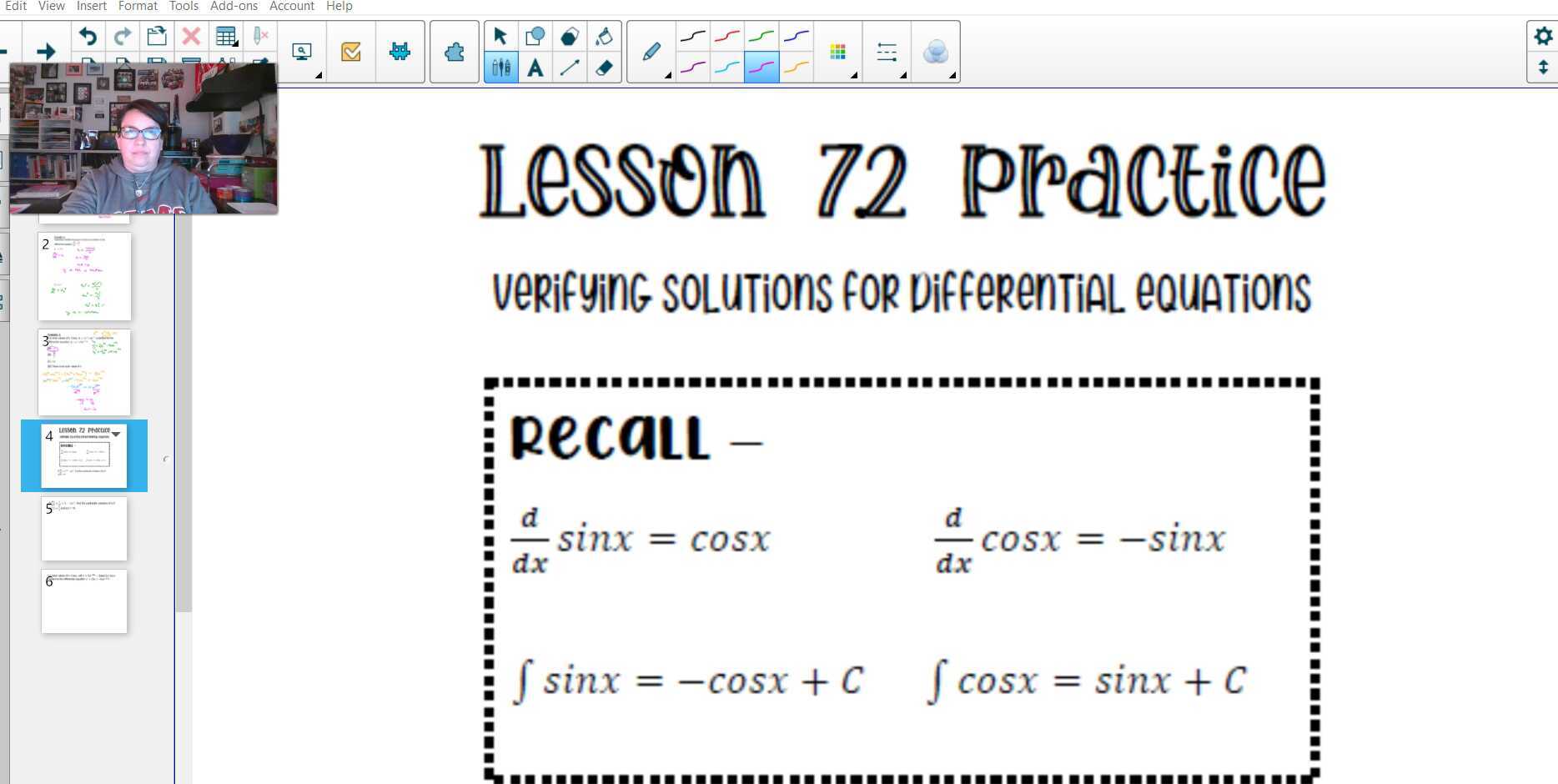 AP Calc Lesson 7.2 practice