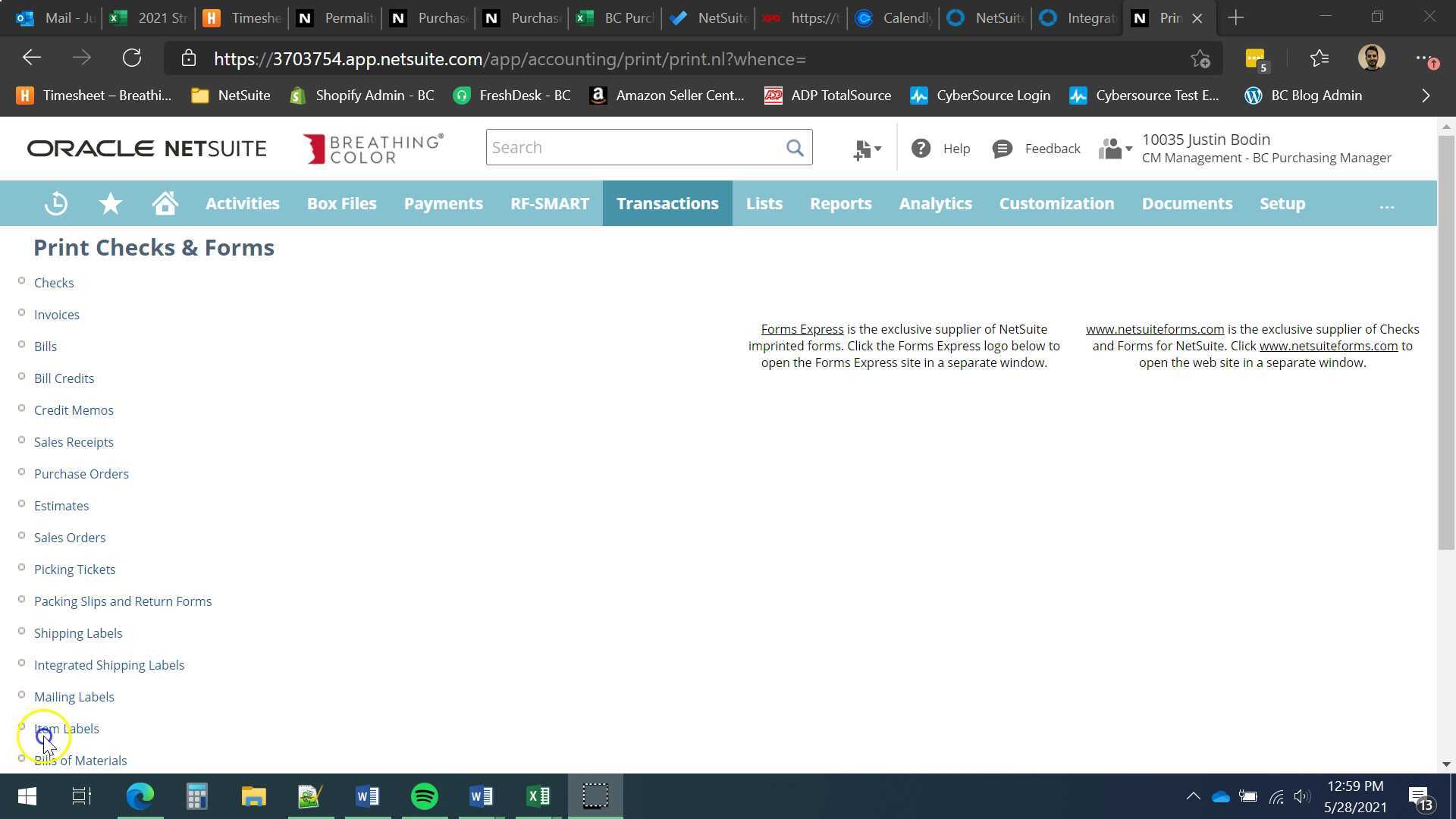 Bulk Print NetSuite Receipts / Invoices