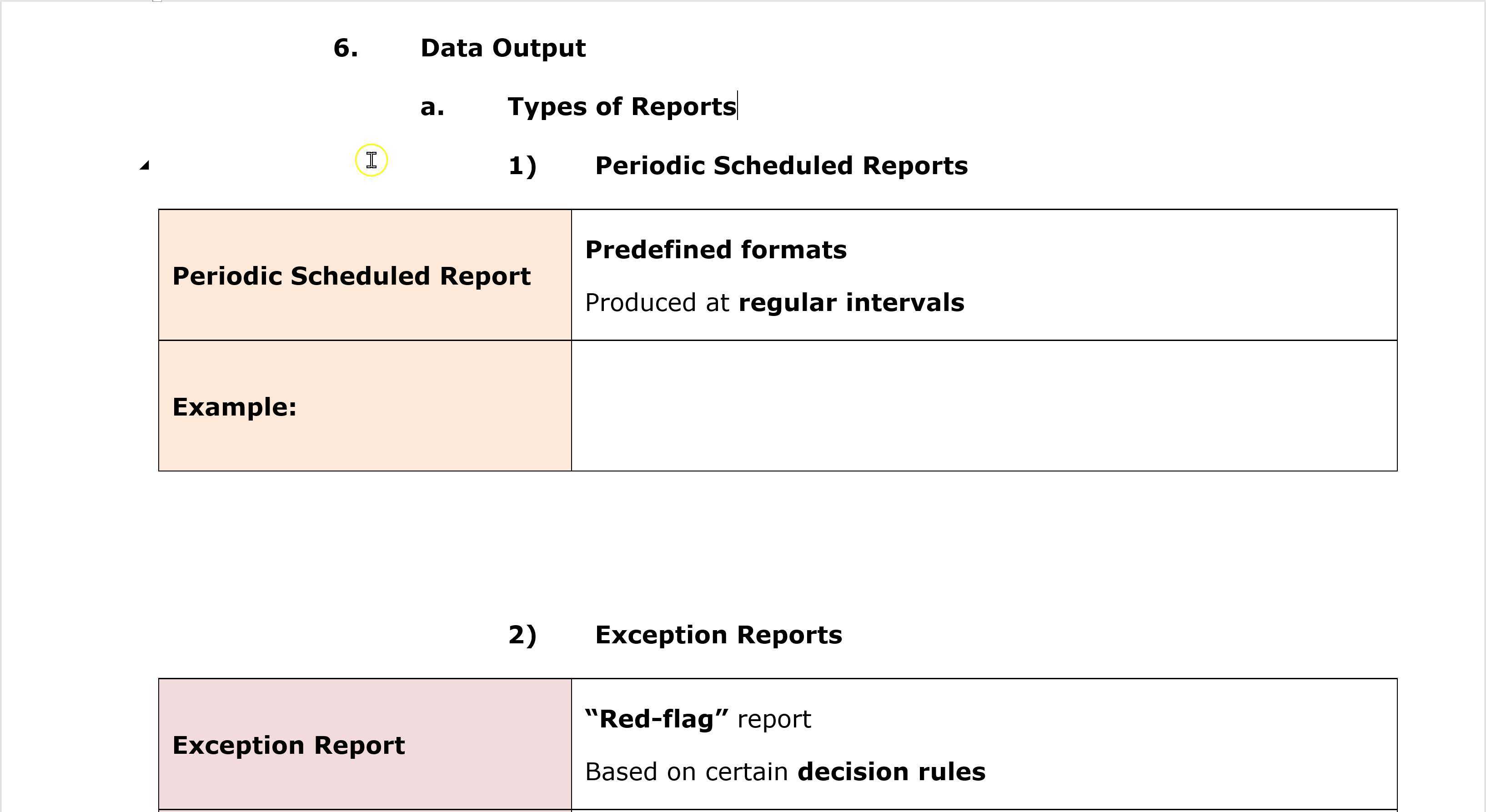 Data Output: Reports and Controls