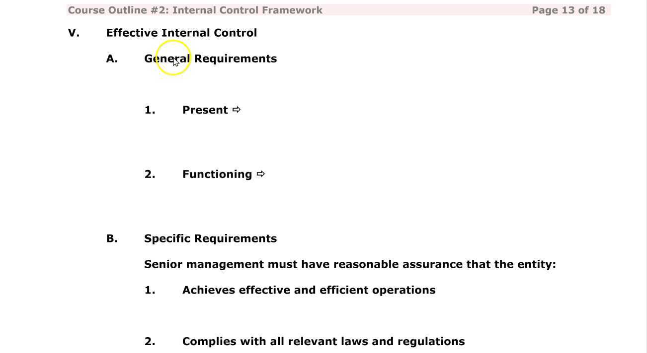Effective Internal Control and Deficiencies