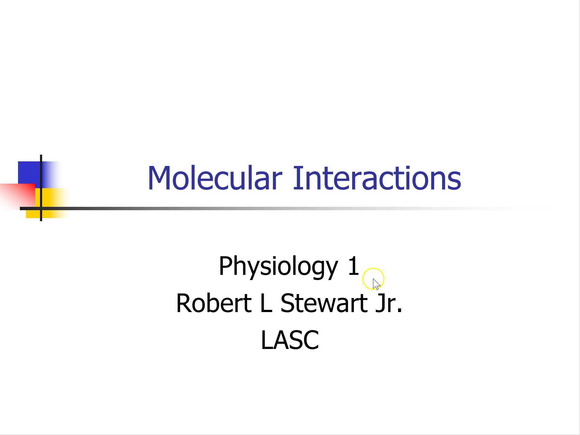 Molecular Interactions1