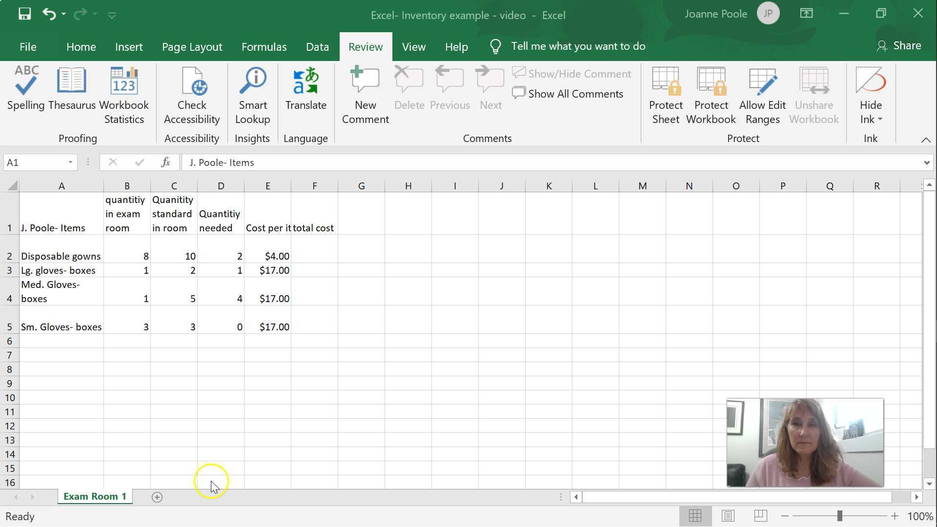 MOA 103 Excel assignment tutorial