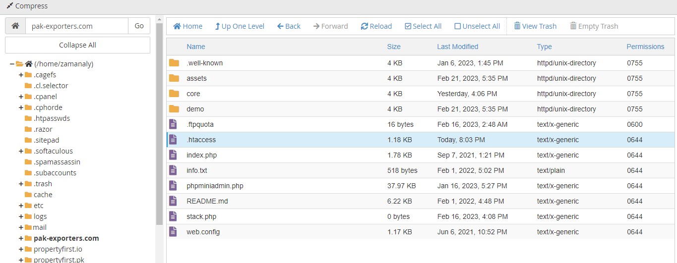 Snip - cPanel File Manager v3 - Google Chrome