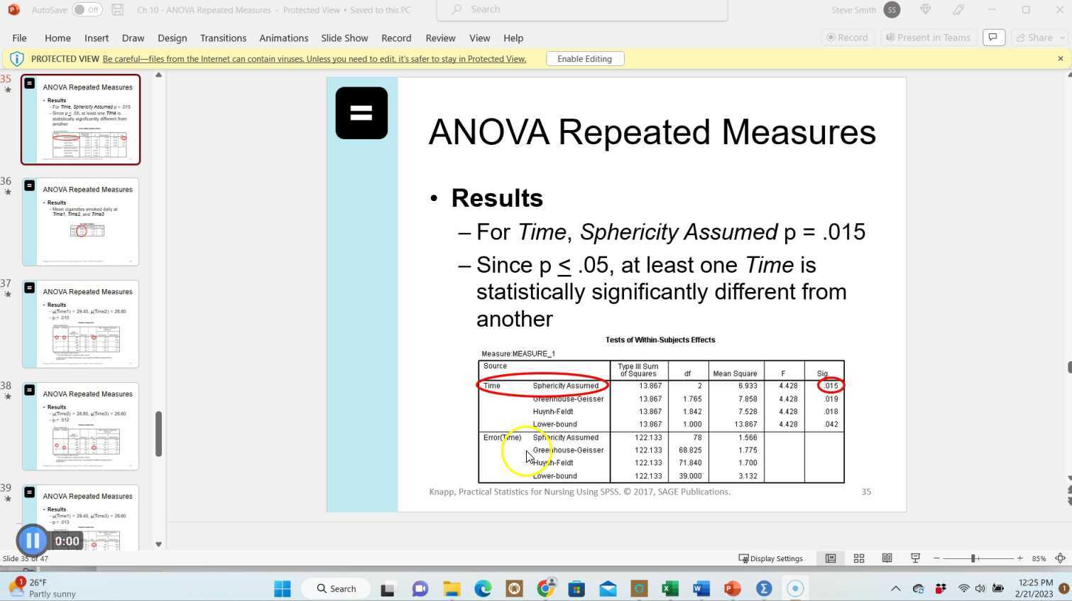 Chapter 10 - ANOVA Repeated Measures 2