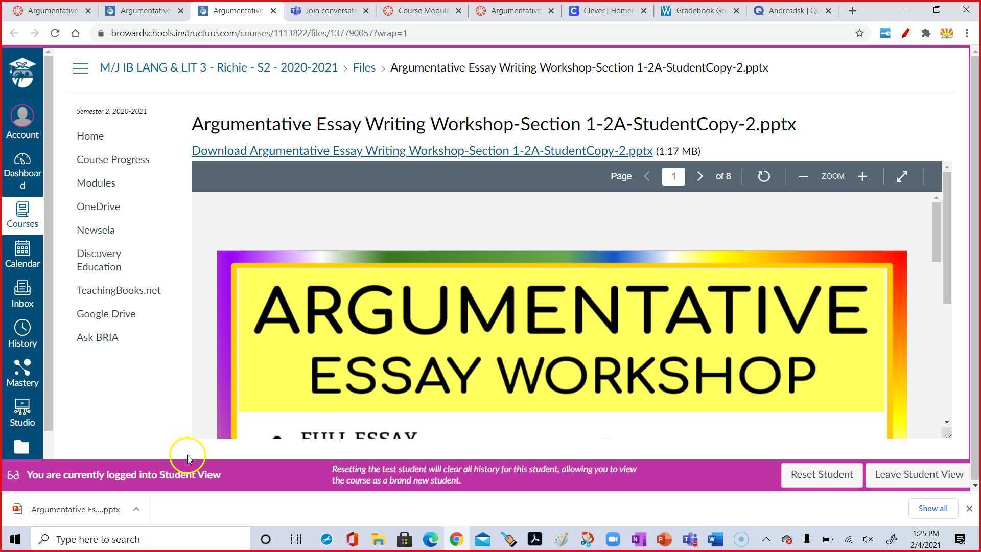 Argumentative Essay Writing-Pros/Cons T-Chart-Day 2